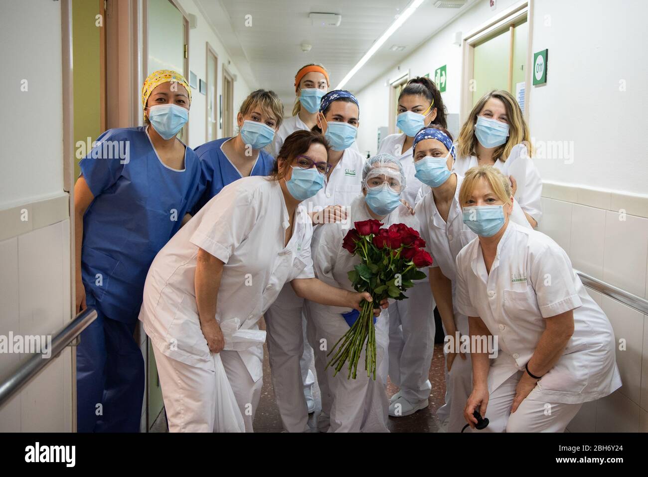 Group of nurses in barcelona hi-res stock photography and images - Alamy
