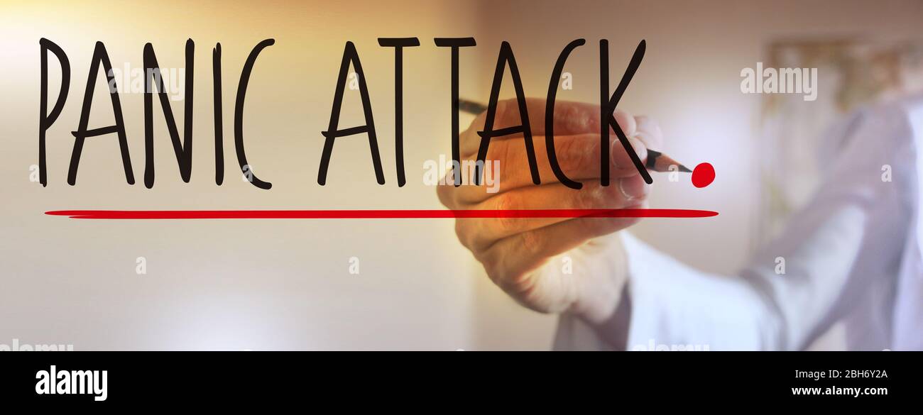 PANIC ATTACK words written by doctor's hand. Mental health healthcare ...