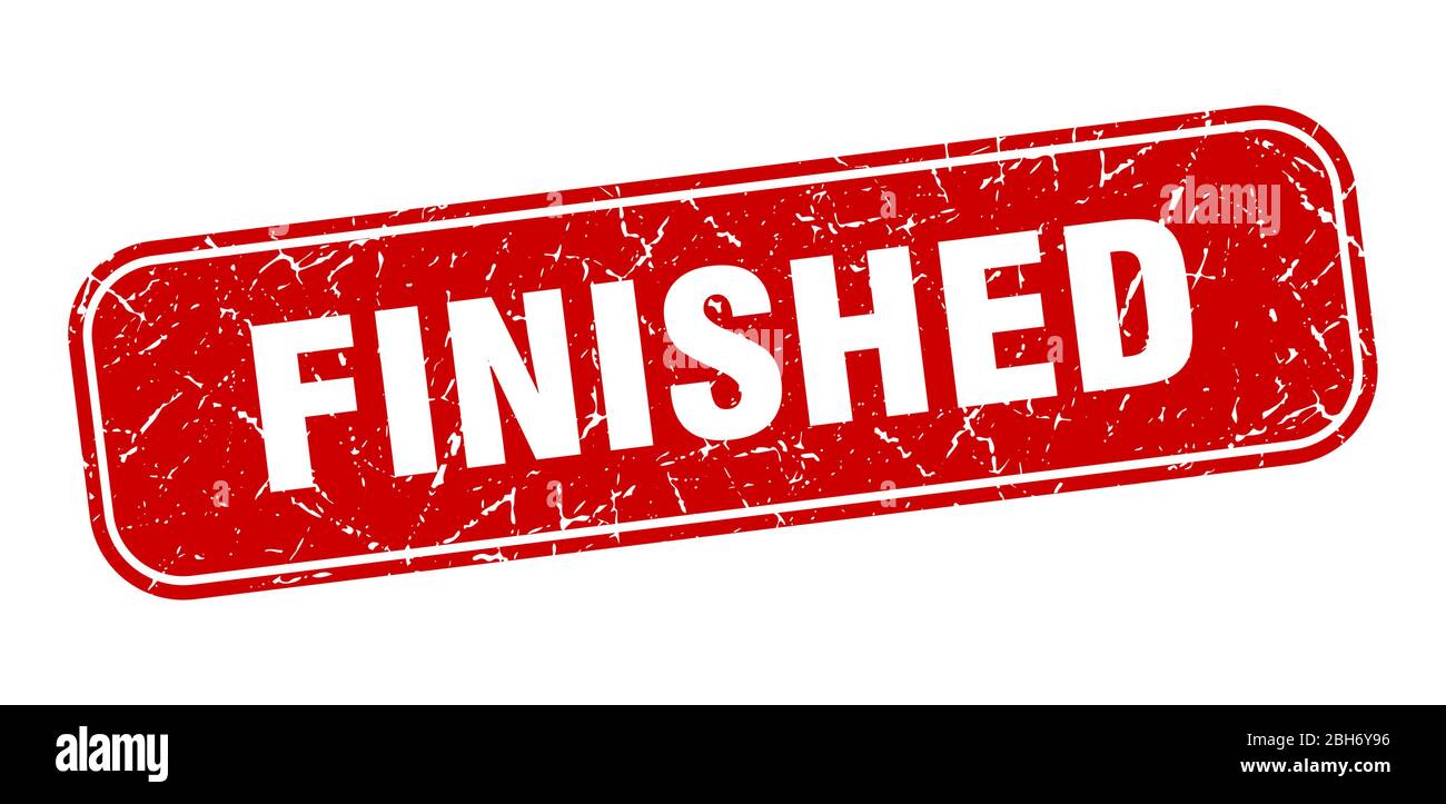 finished stamp. finished square grungy red sign Stock Vector Image ...