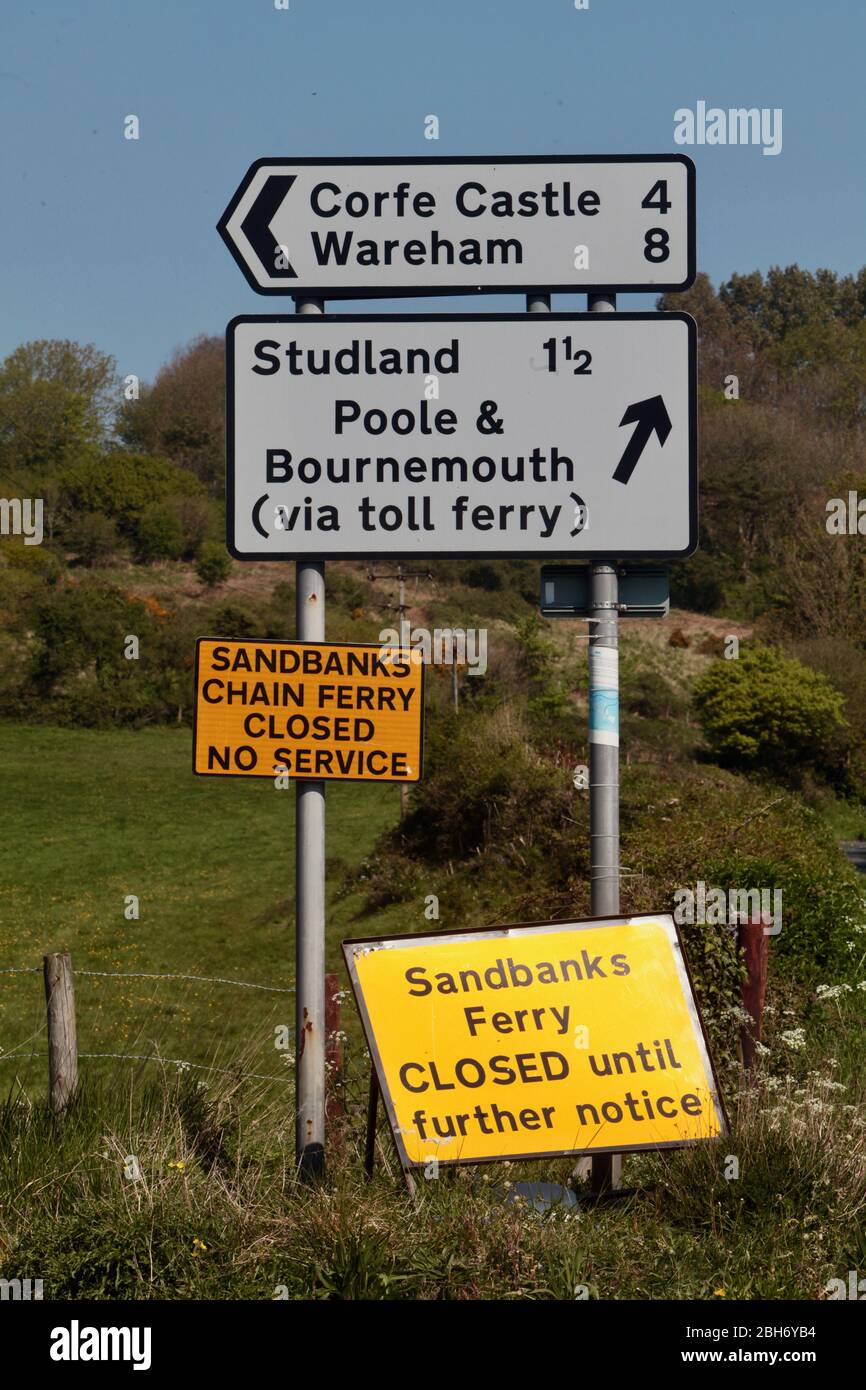Road signs sandbanks poole dorset hi-res stock photography and images ...
