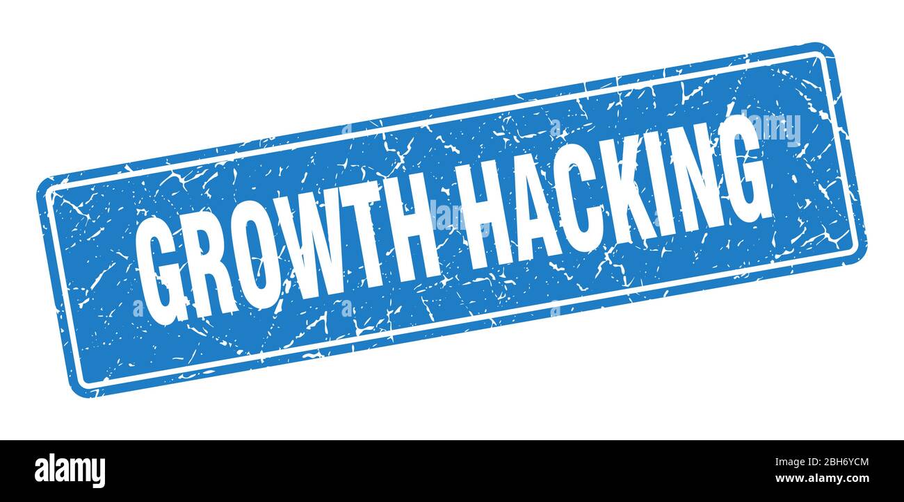 growth hacking stamp. growth hacking vintage blue label. Sign Stock ...