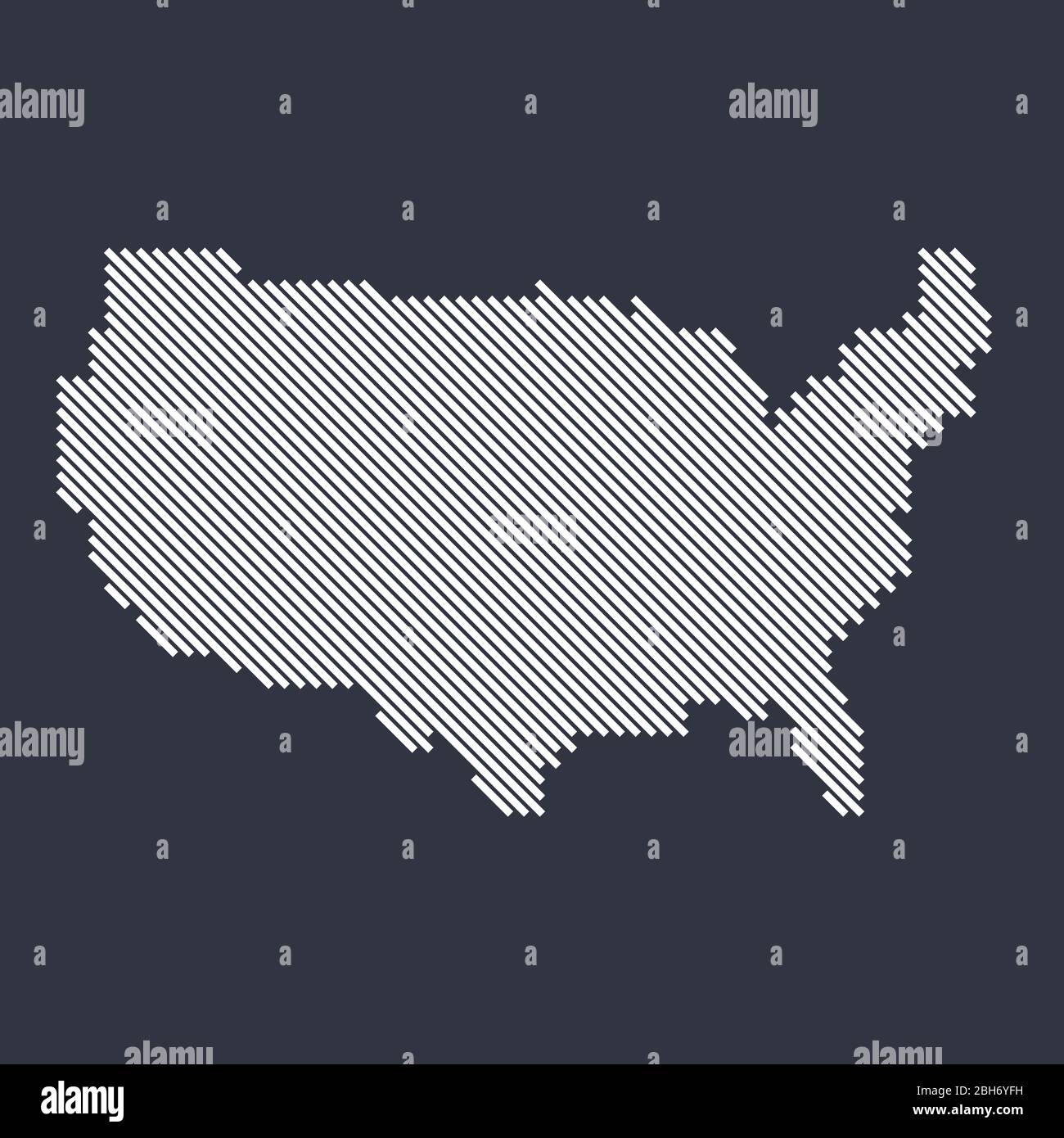 Stylized simple diagonal line map of USA Stock Vector Image & Art - Alamy