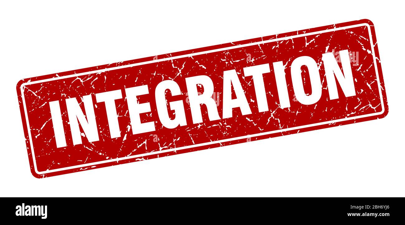 integration stamp. integration vintage red label. Sign Stock Vector ...