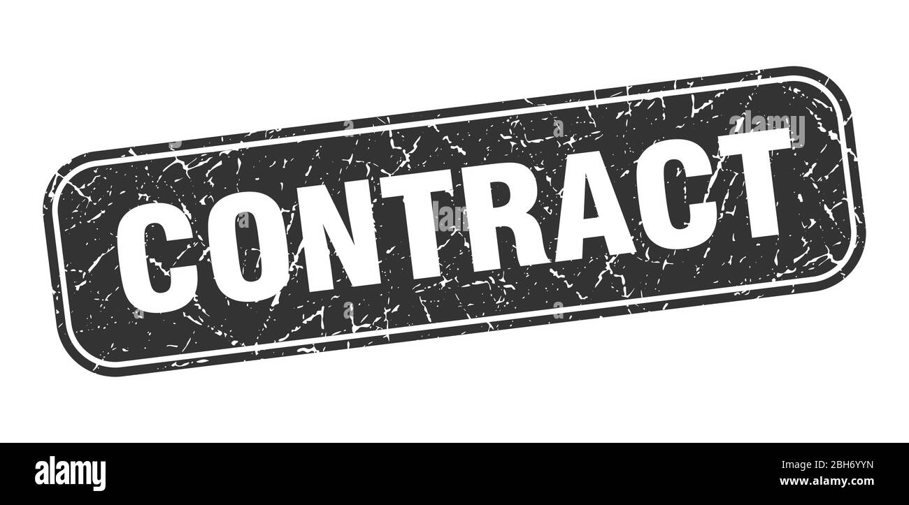 contract stamp. contract square grungy black sign Stock Vector Image ...
