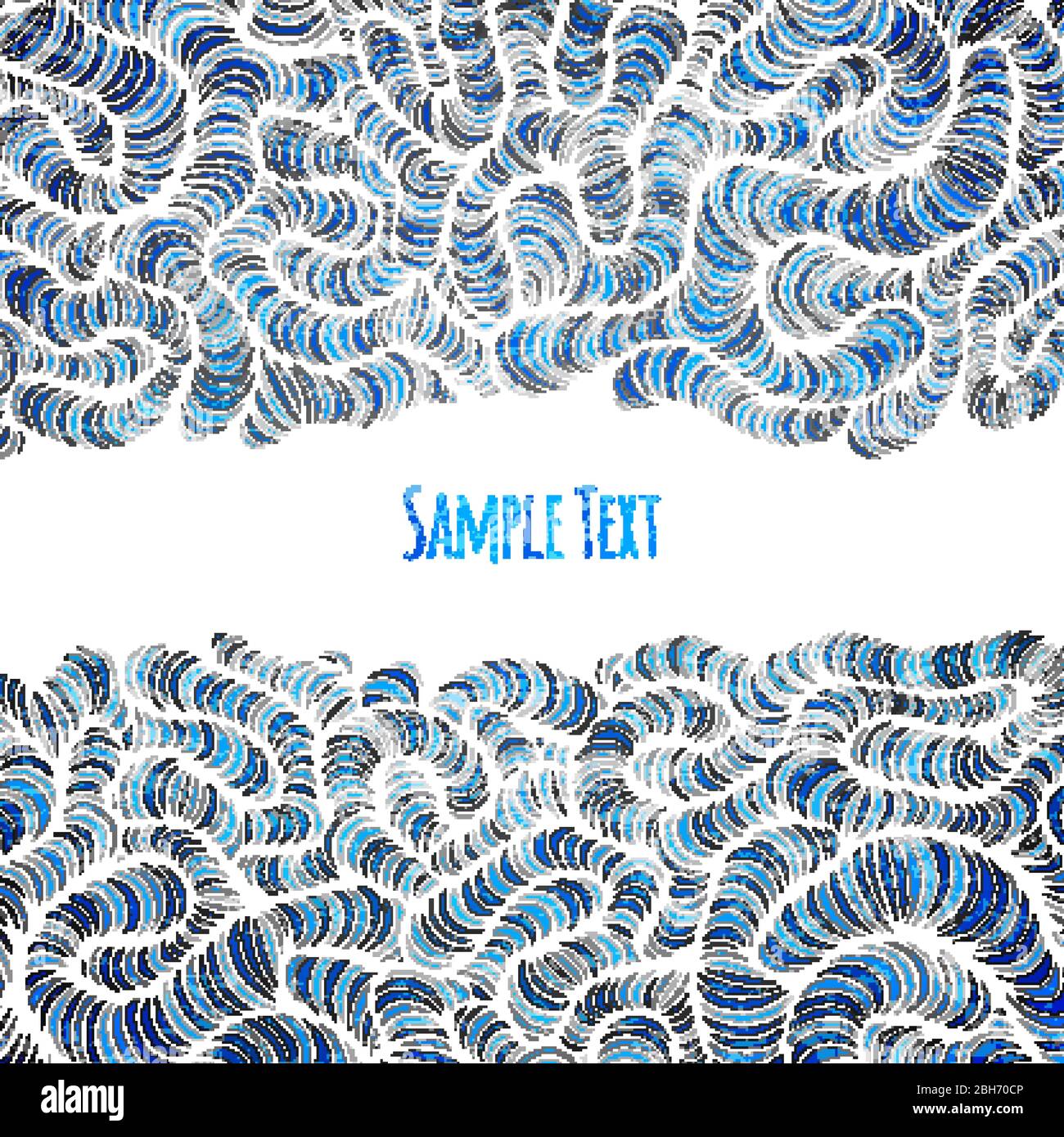 Beautiful card template with wave pattern. Vector illustration Stock ...