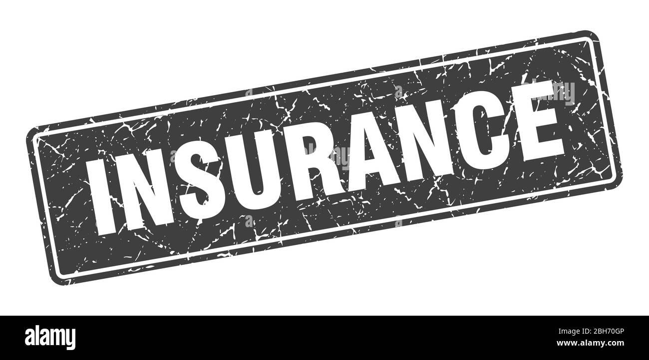 insurance stamp. insurance vintage black label. Sign Stock Vector Image ...