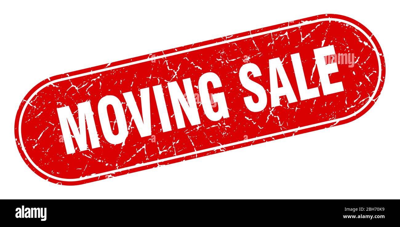 moving sale sign. moving sale grunge red stamp. Label Stock Vector ...