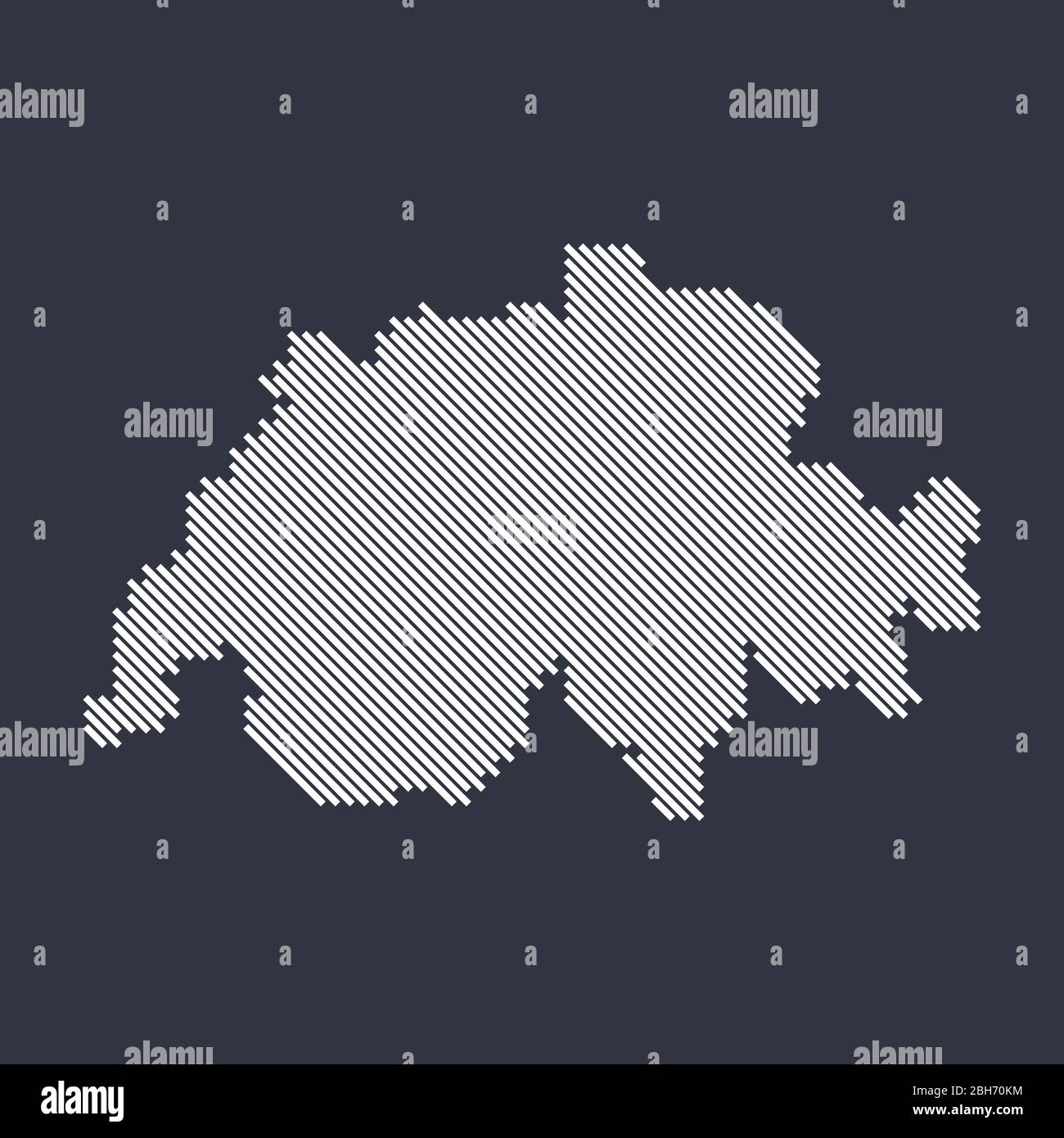 Stylized simple diagonal line map of Switzerland Stock Vector Image ...