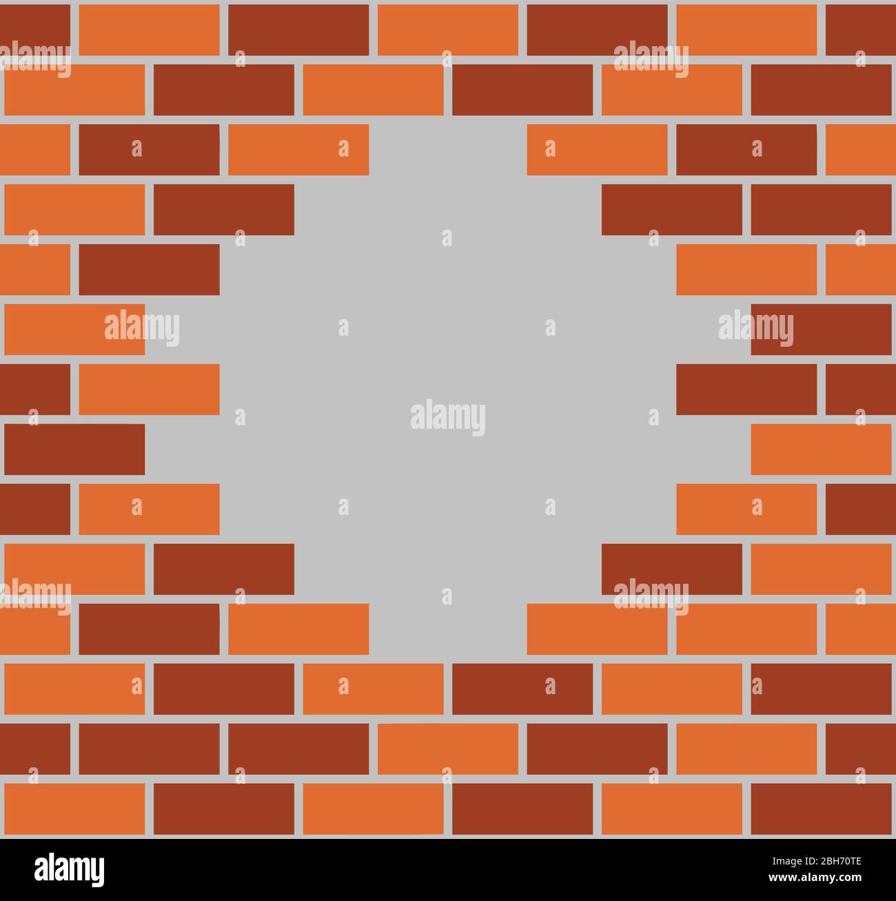 Illustration of a hole in a brick wall Stock Vector Image & Art - Alamy