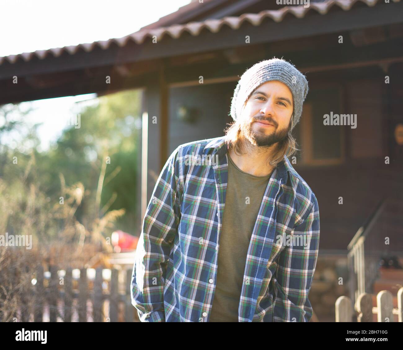 Portrait of young bearded man hi-res stock photography and images - Alamy