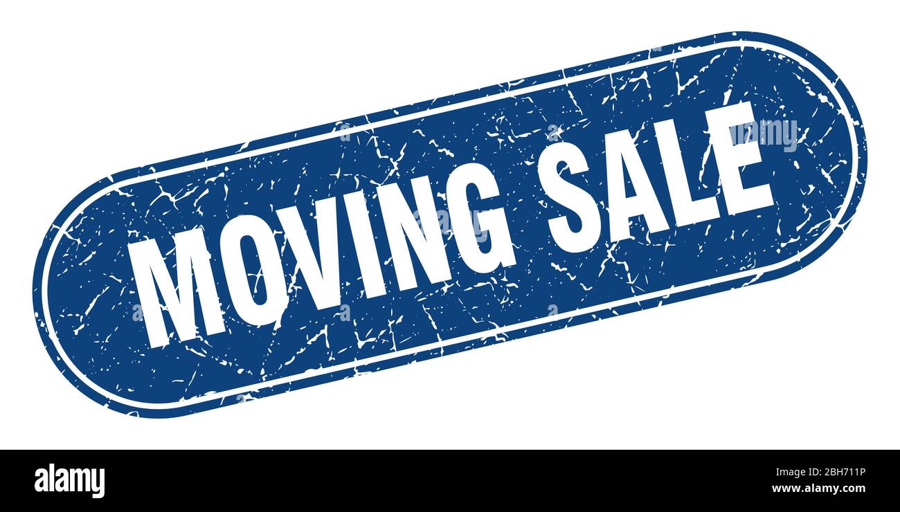 moving sale sign. moving sale grunge blue stamp. Label Stock Vector ...