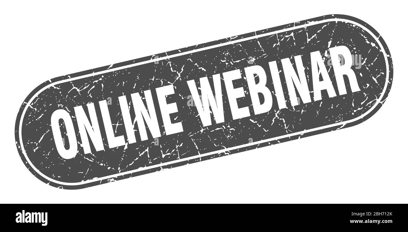 online webinar sign. online webinar grunge black stamp. Label Stock ...