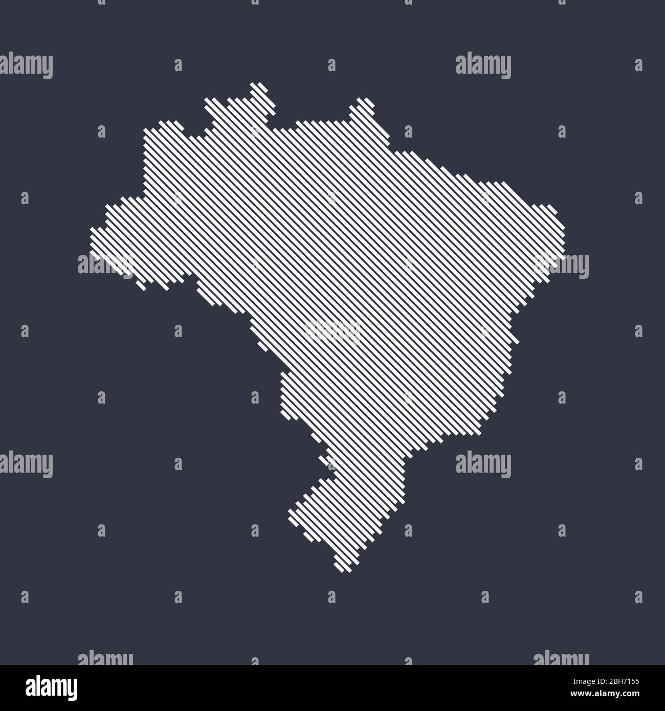 Stylized simple diagonal line map of Brazil Stock Vector Image & Art ...