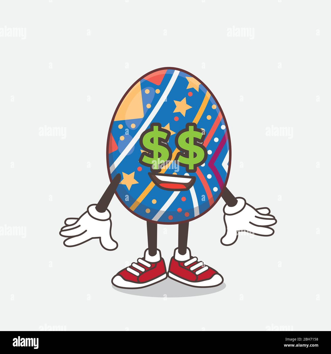 Illustration of Easter Egg Mascot Vector Character with Pose Stock ...