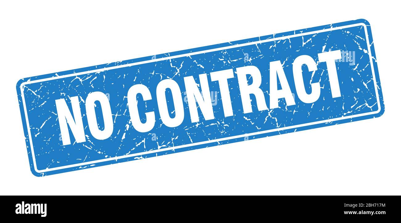 no contract stamp. no contract vintage blue label. Sign Stock Vector ...