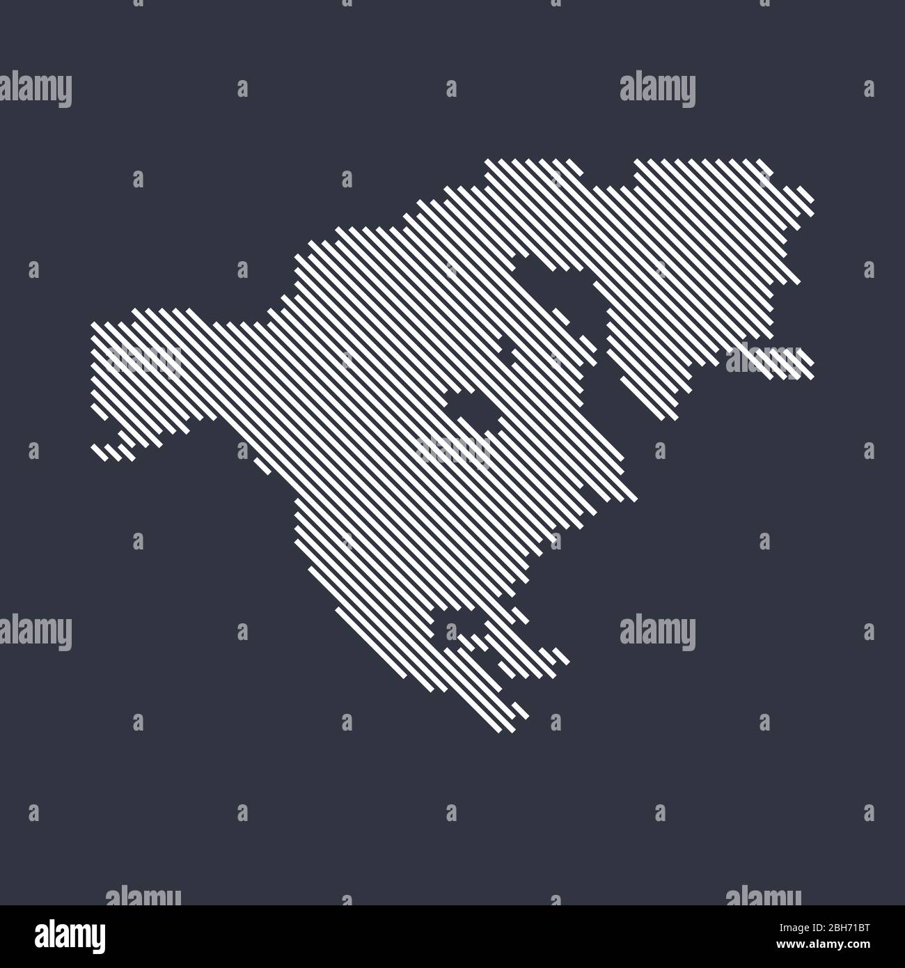Stylized simple diagonal line map of North America Stock Vector Image ...