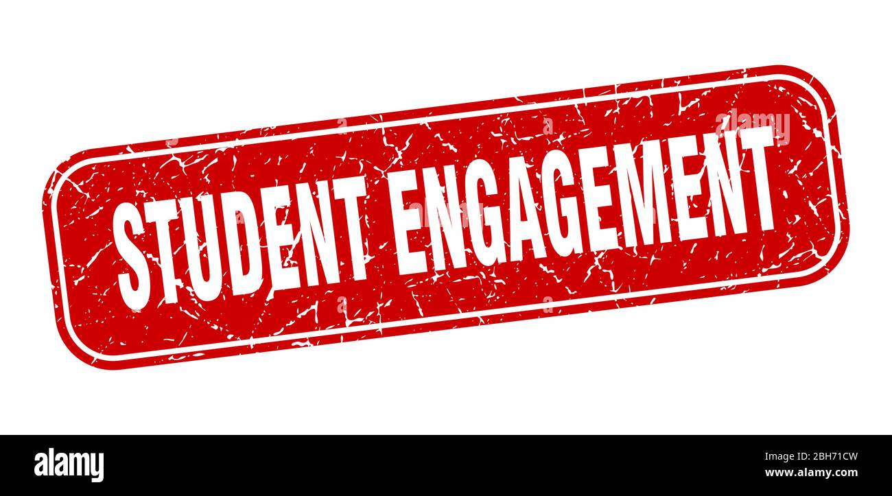 student engagement stamp. student engagement square grungy red sign ...