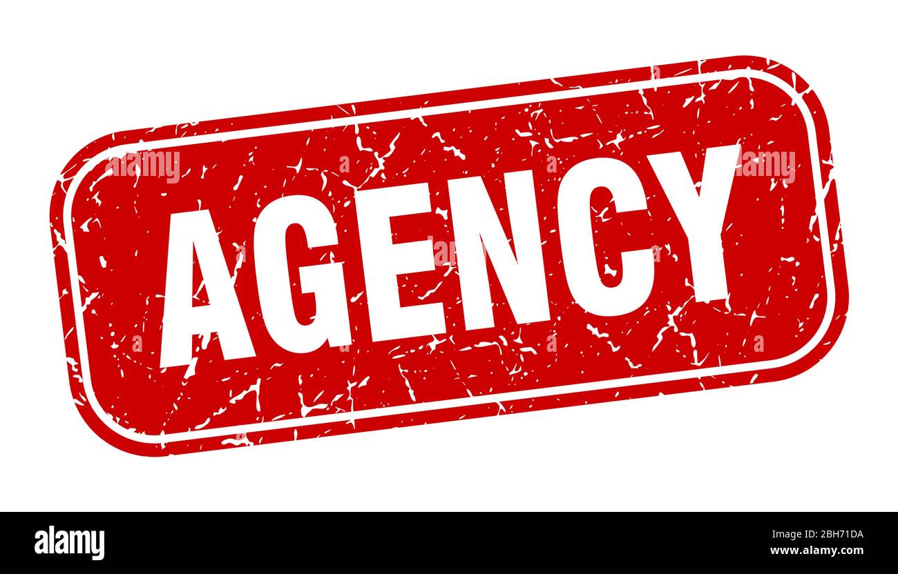 agency stamp. agency square grungy red sign Stock Vector Image & Art - Alamy