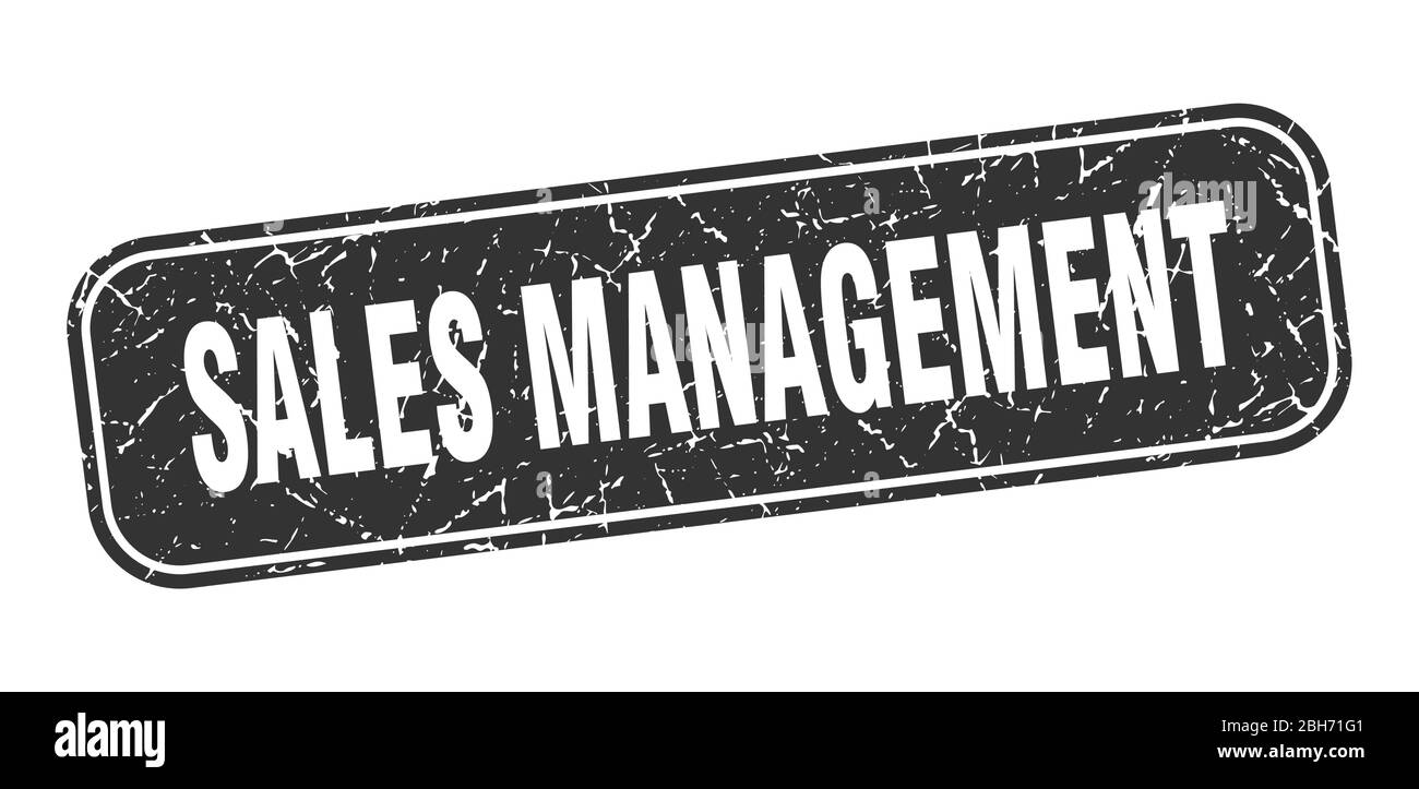 sales management stamp. sales management square grungy black sign Stock ...