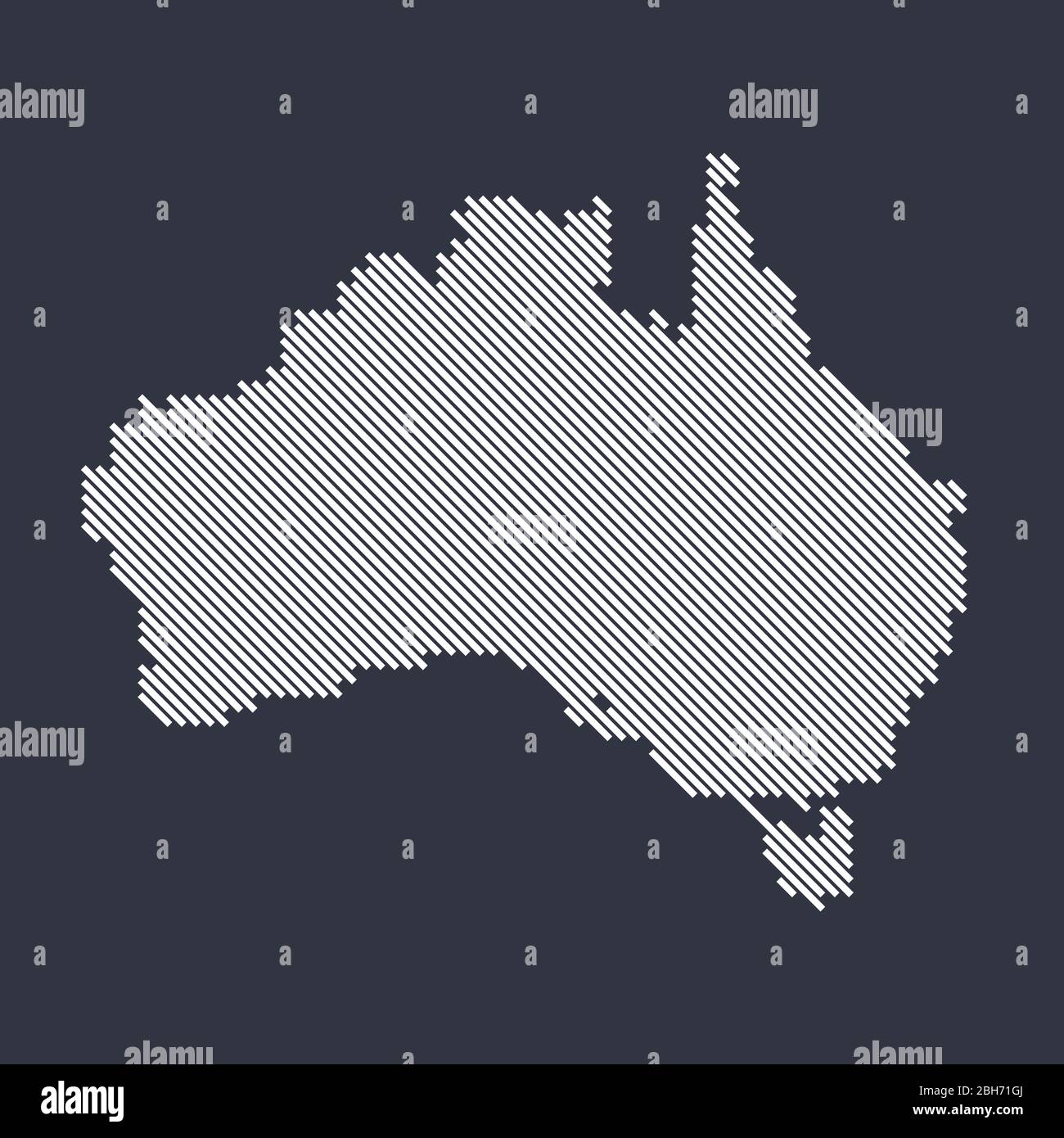 Stylized simple diagonal line map of Australia Stock Vector Image & Art ...