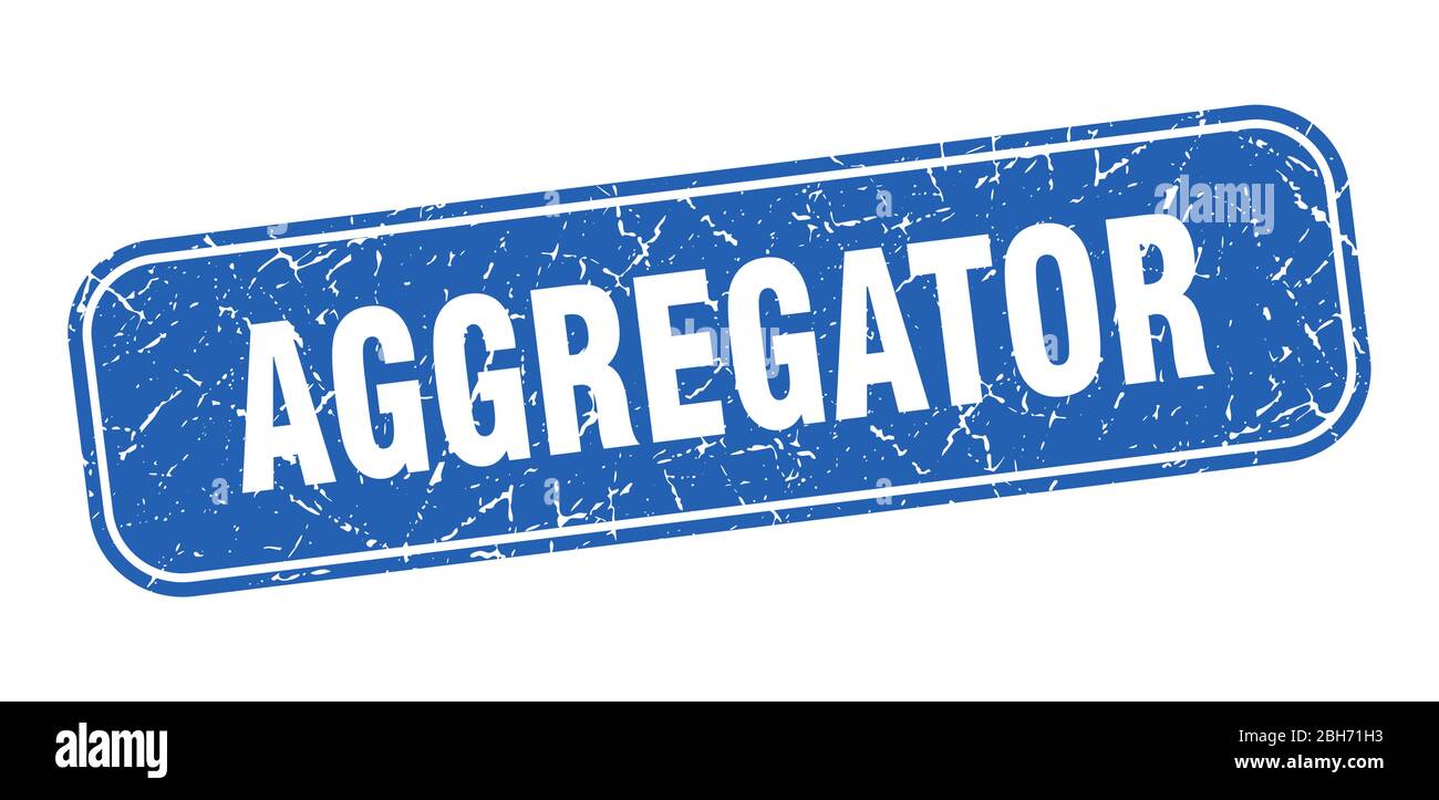aggregator stamp. aggregator square grungy blue sign Stock Vector Image ...