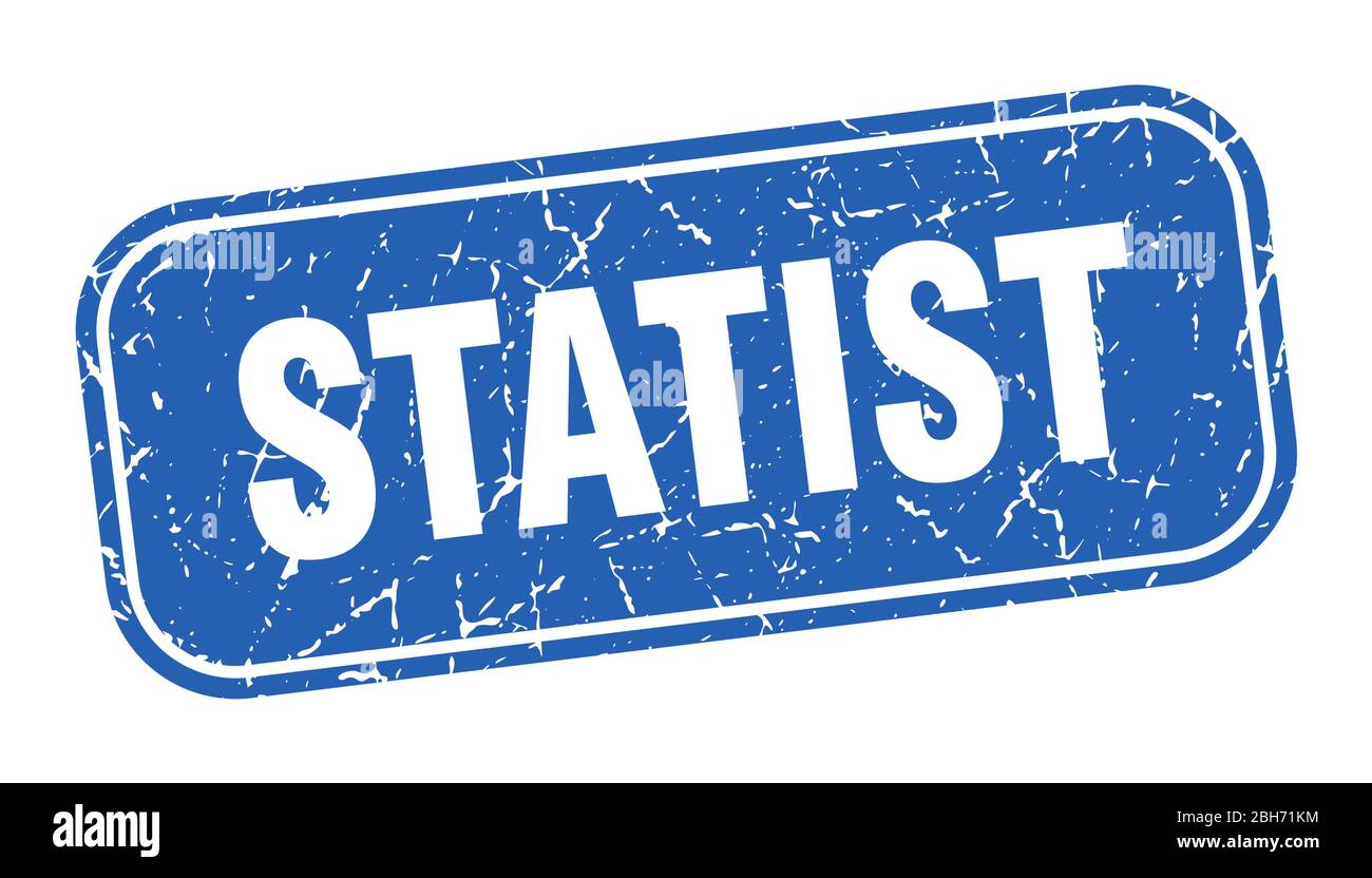 Statist Stamp Statist Square Grungy Blue Sign Stock Vector Image Art