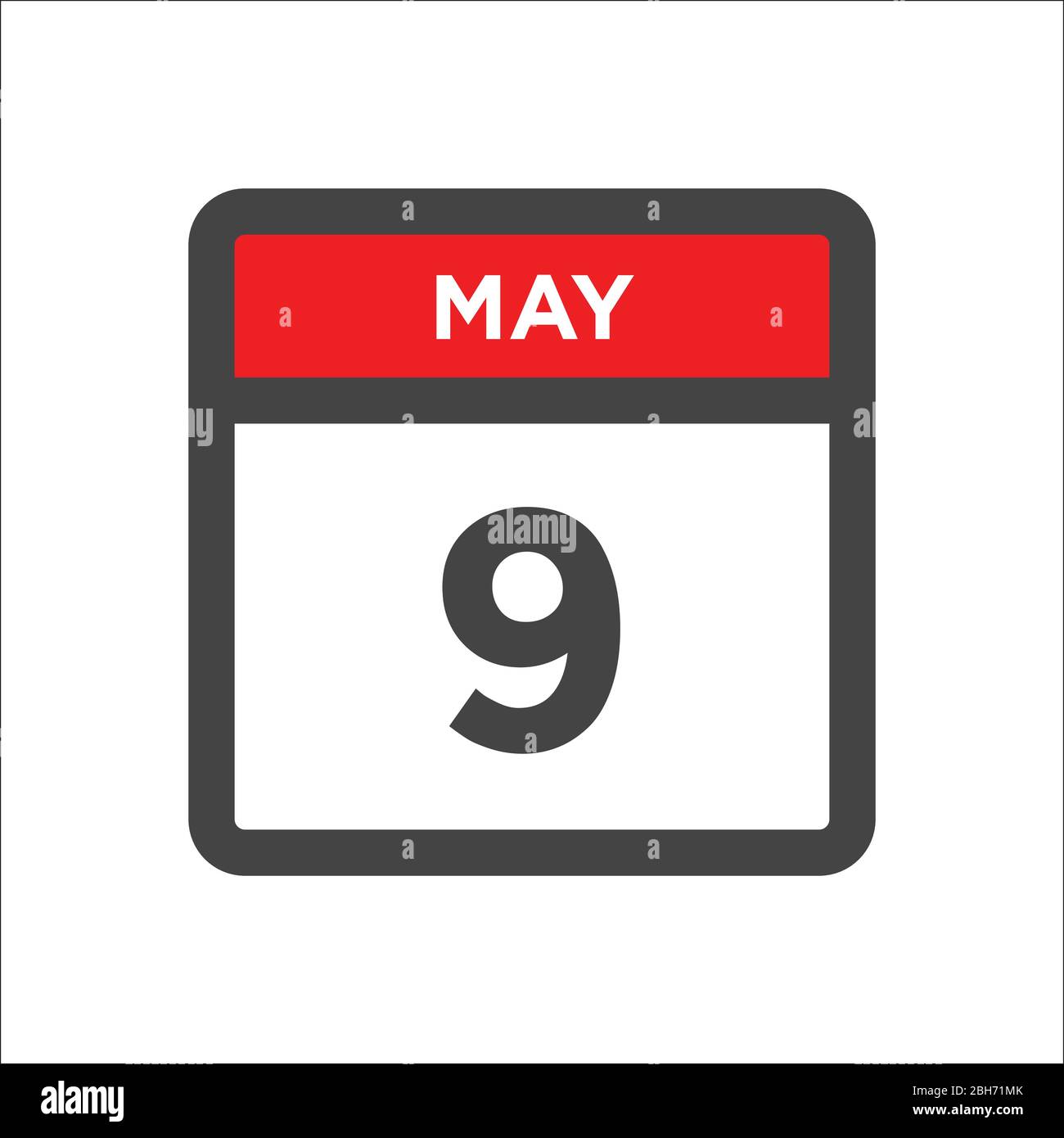 May 9 calendar icon - day of month Stock Vector Image & Art - Alamy
