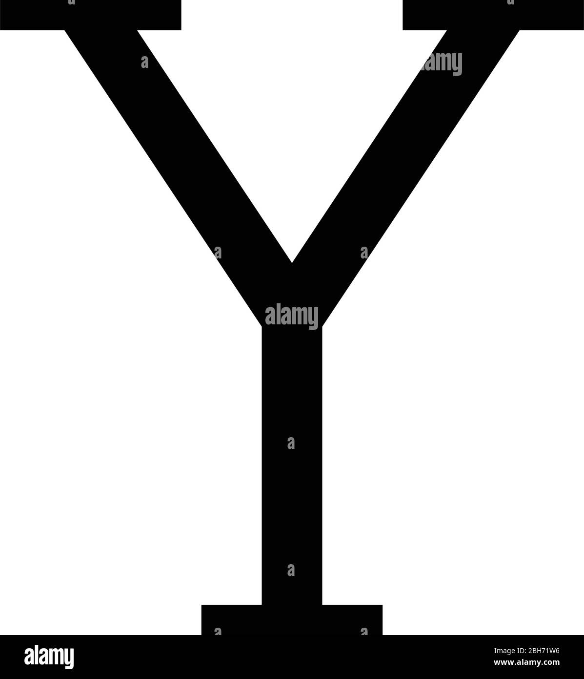 Upsilon greek symbol capital letter uppercase font icon black color ...