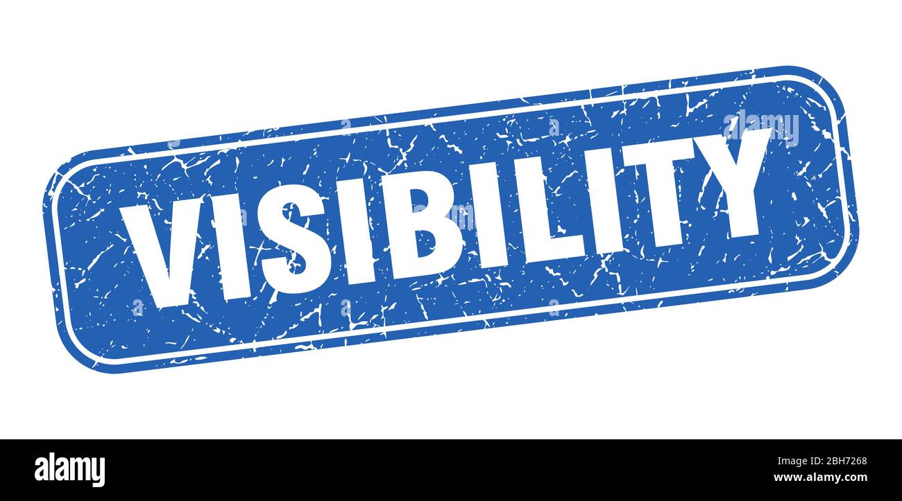 visibility stamp. visibility square grungy blue sign Stock Vector Image ...