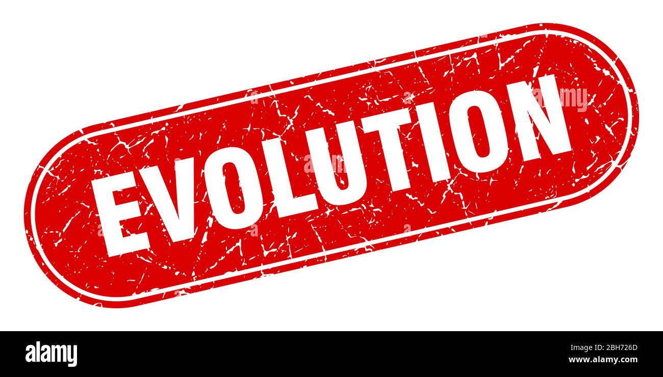 evolution sign. evolution grunge red stamp. Label Stock Vector Image ...