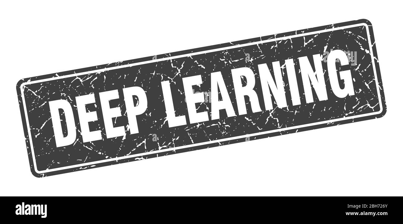 deep learning stamp. deep learning vintage black label. Sign Stock ...