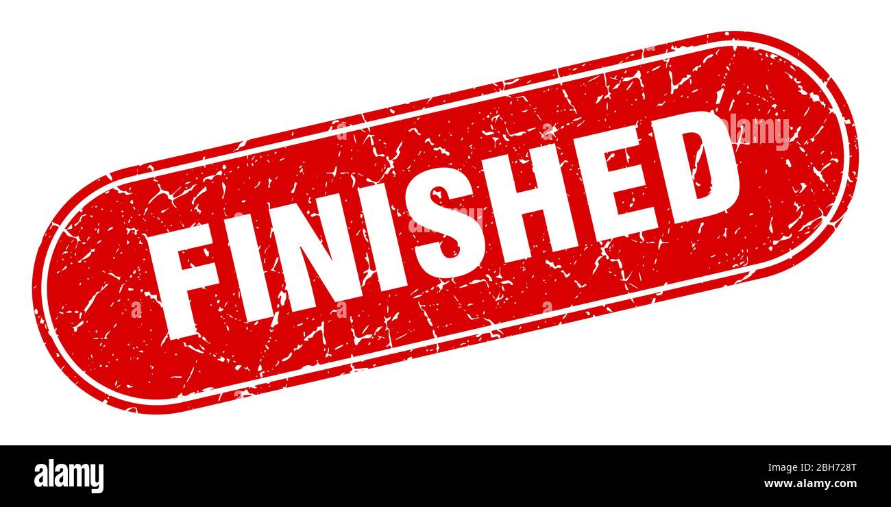 finished sign. finished grunge red stamp. Label Stock Vector Image ...