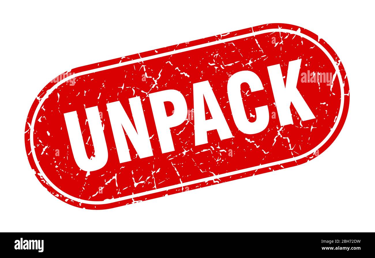unpack sign. unpack grunge red stamp. Label Stock Vector Image & Art ...