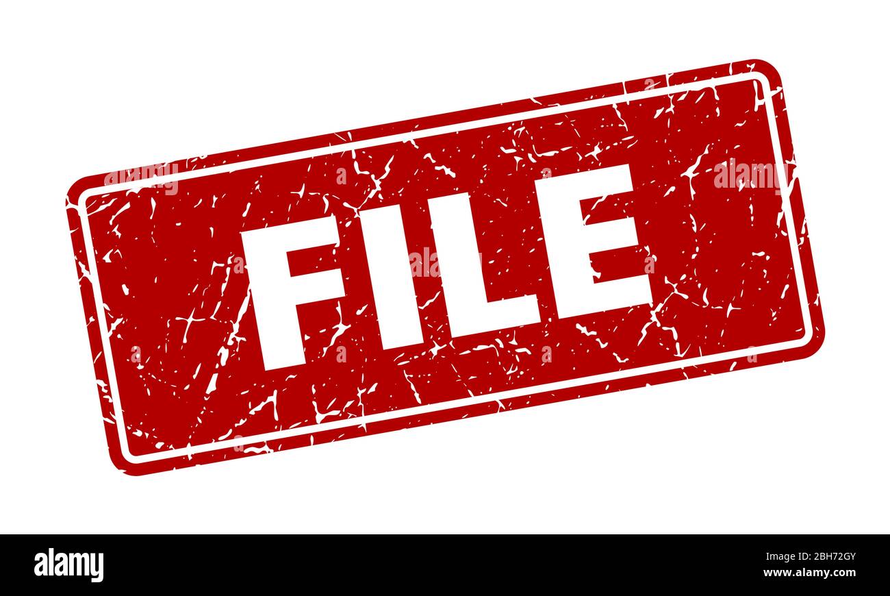 file stamp. file vintage red label. Sign Stock Vector Image & Art - Alamy