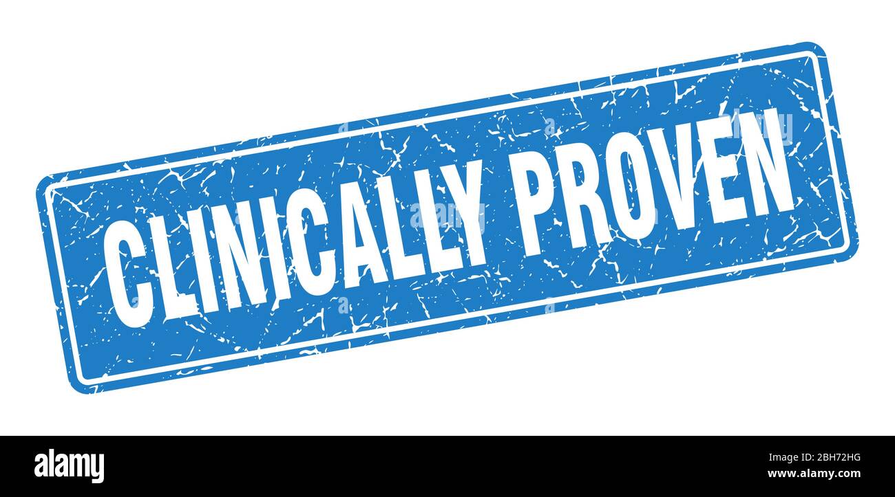 clinically proven stamp. clinically proven vintage blue label. Sign ...