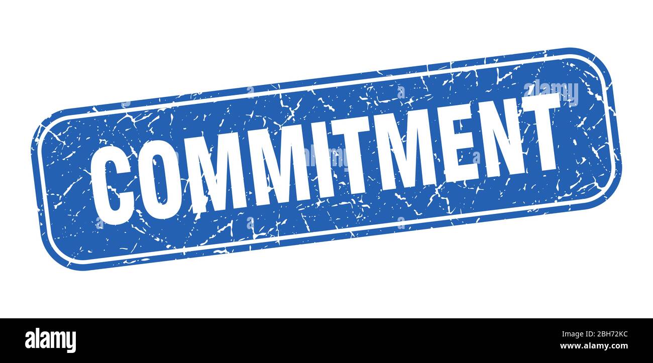 Commitment stamp square grunge Stock Vector Images - Alamy