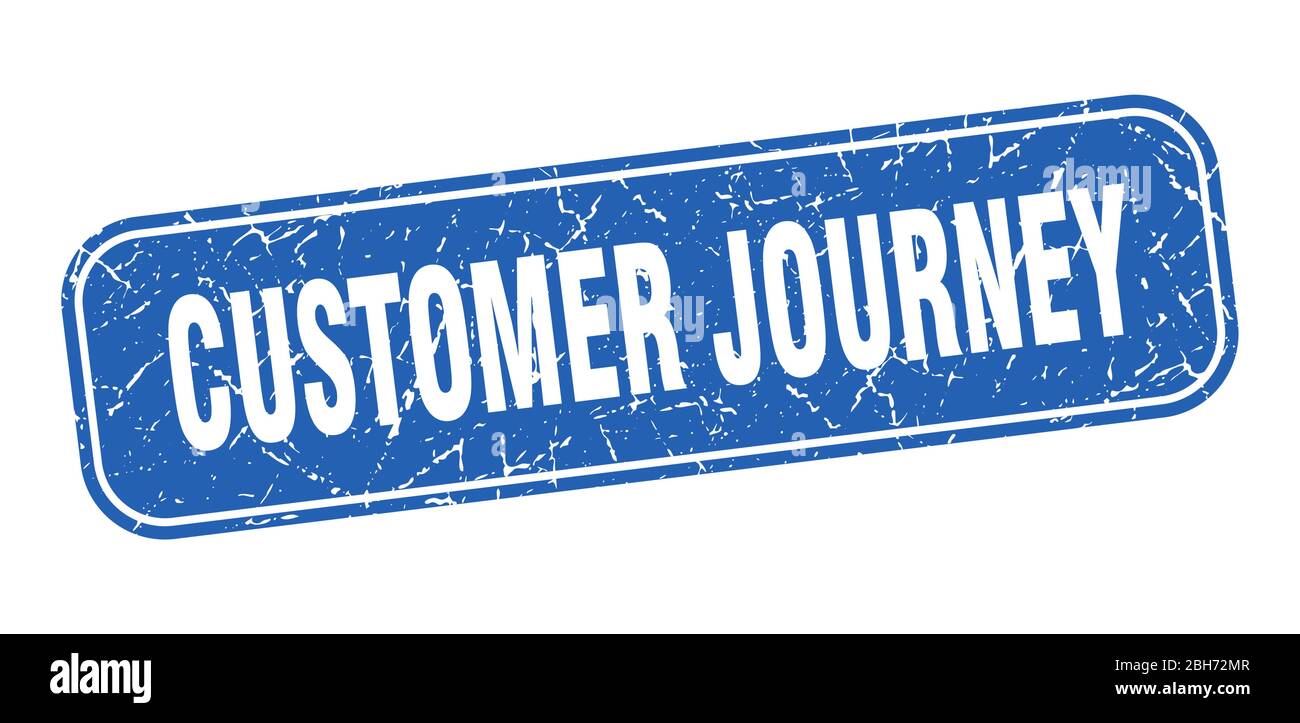 customer journey stamp. customer journey square grungy blue sign Stock ...