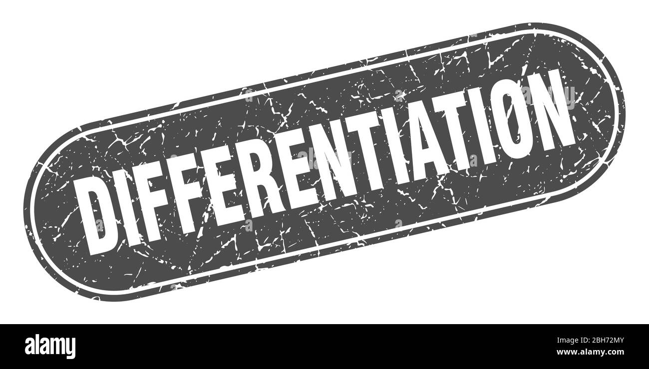 differentiation sign. differentiation grunge black stamp. Label Stock ...