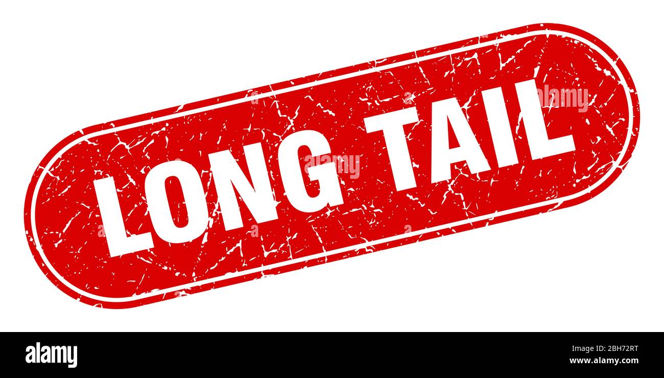 long tail sign. long tail grunge red stamp. Label Stock Vector Image ...