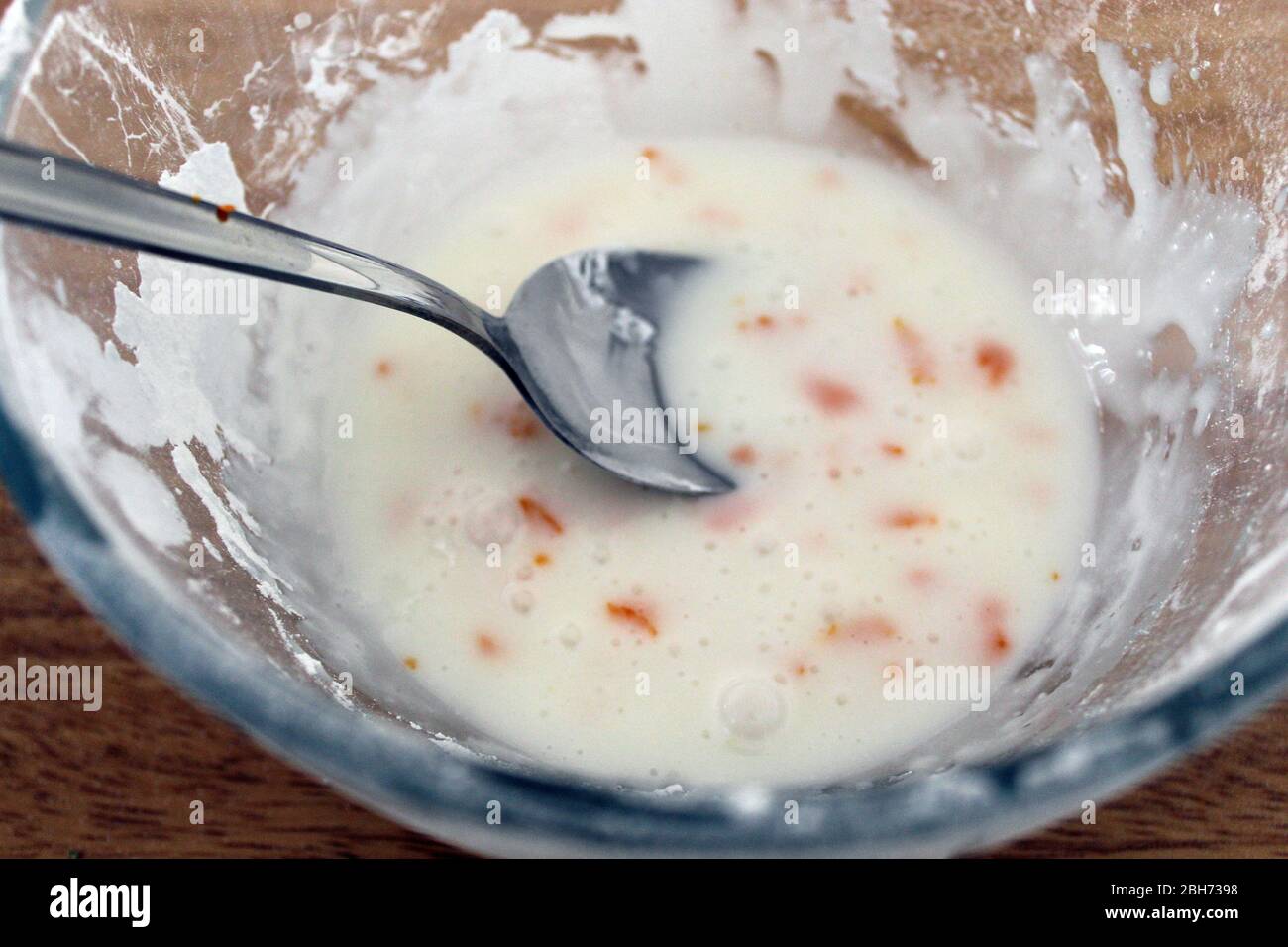 Icing in a Glass Bowl Stock Photo - Alamy