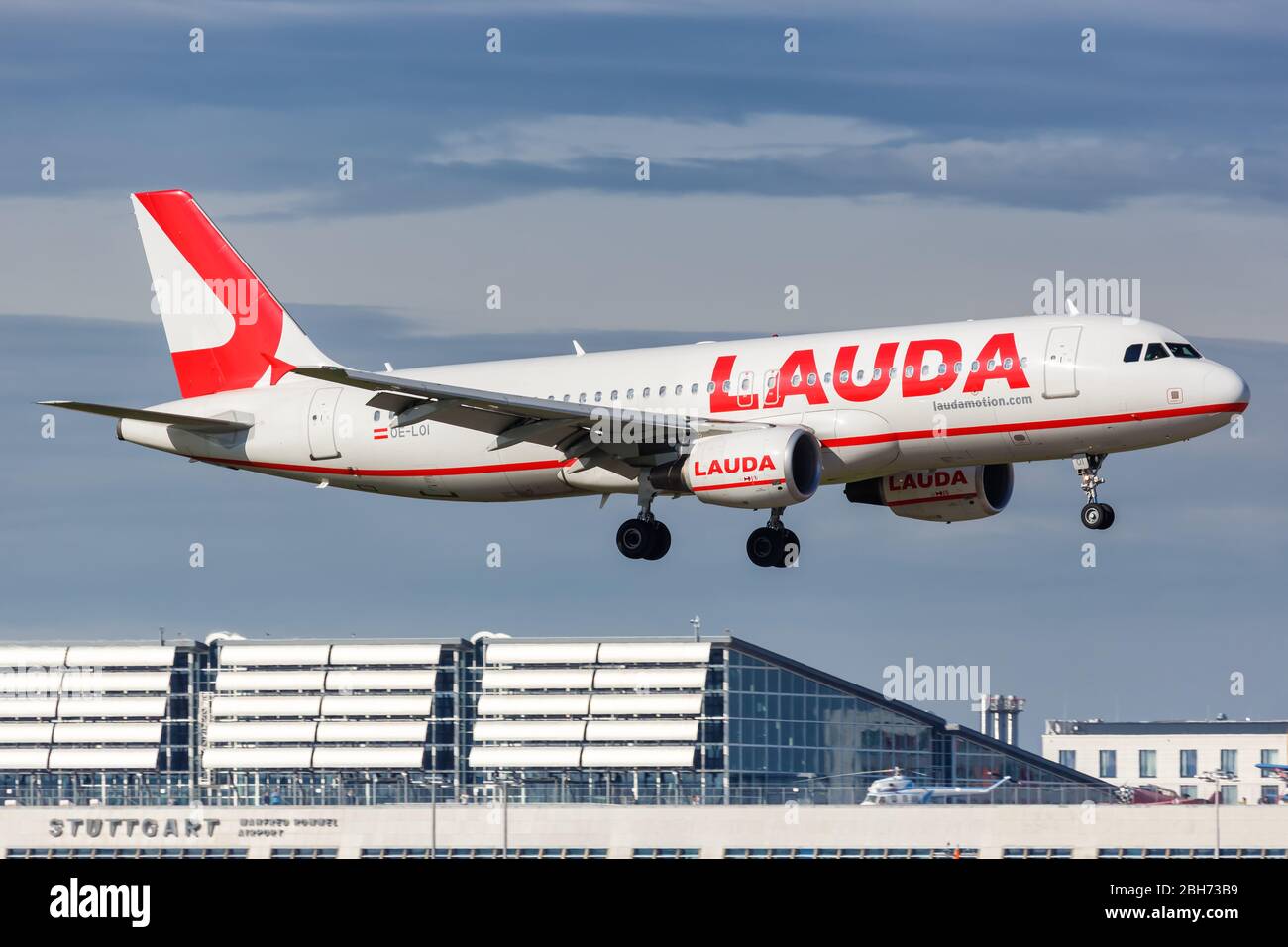 Stuttgart, Germany – October 20, 2019: Lauda Airbus A320 airplane at ...