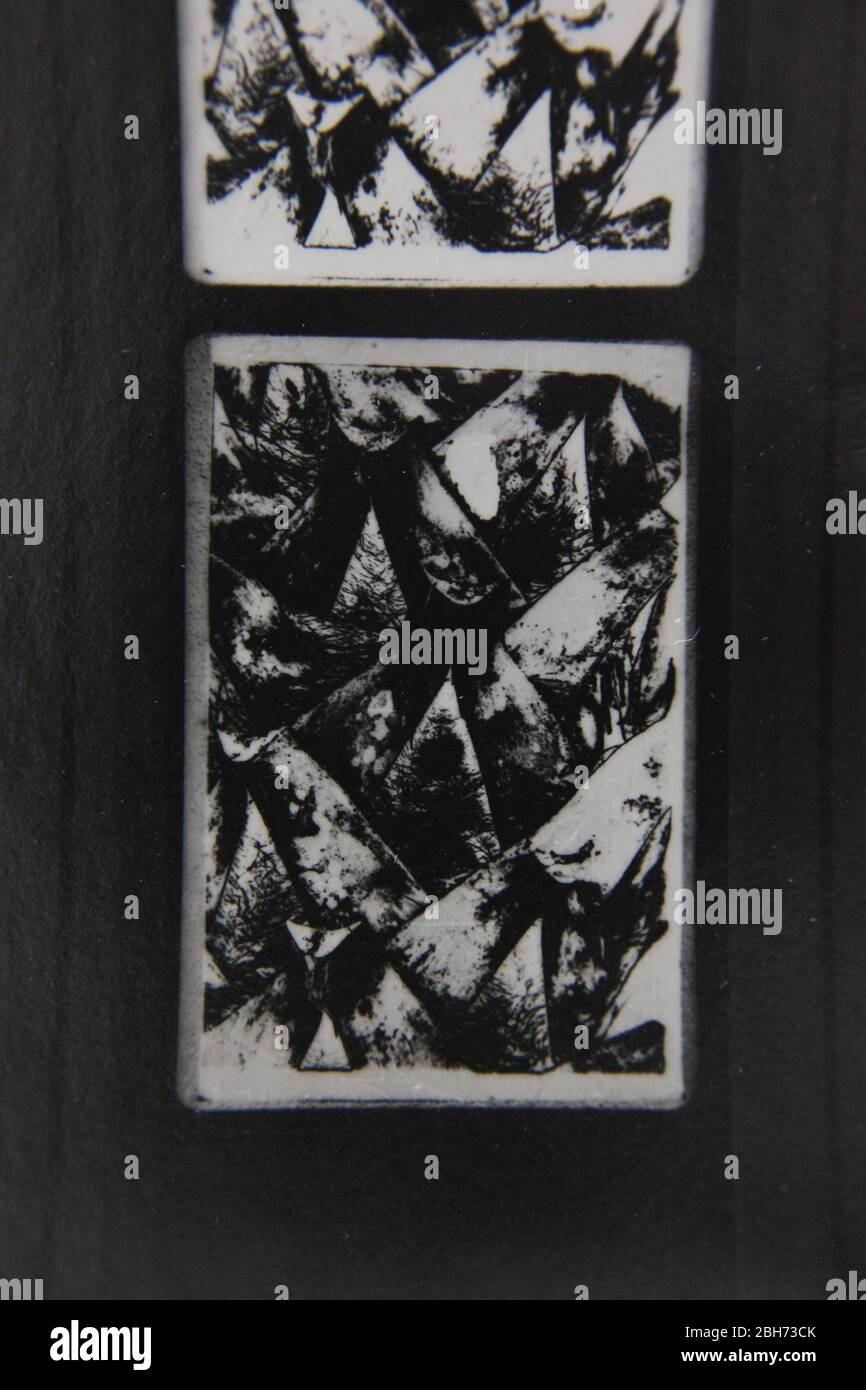 Fine 70s vintage extreme high contrast contact print photography of a ...