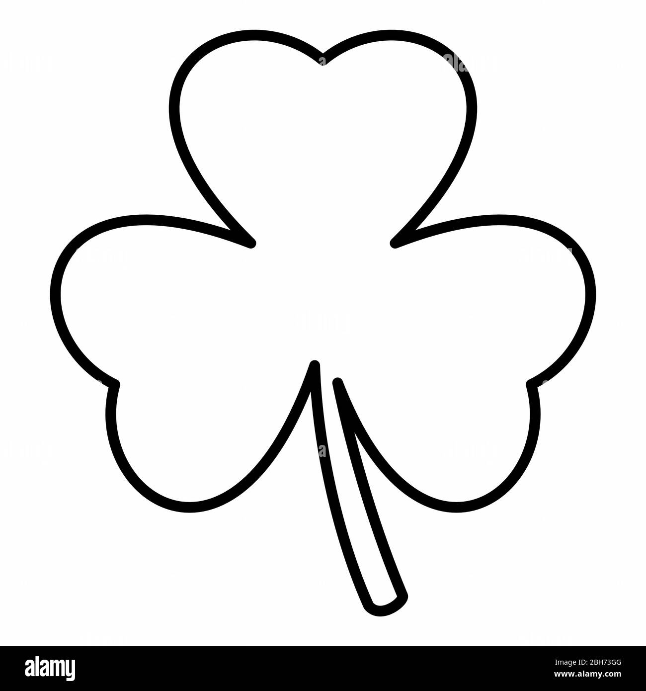 Shamrock linear icon illustration on white background Stock Vector ...