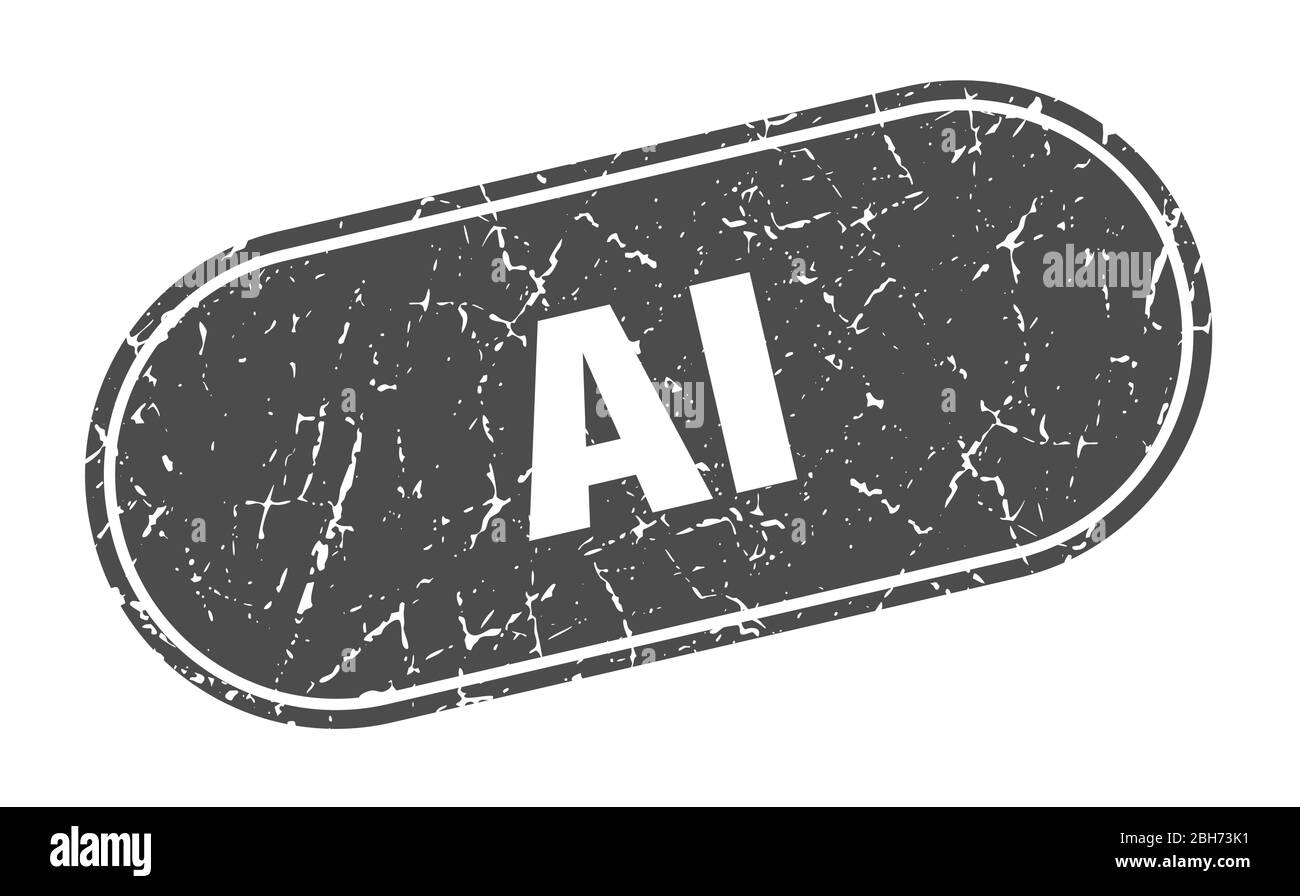 ai sign. ai grunge black stamp. Label Stock Vector Image & Art - Alamy