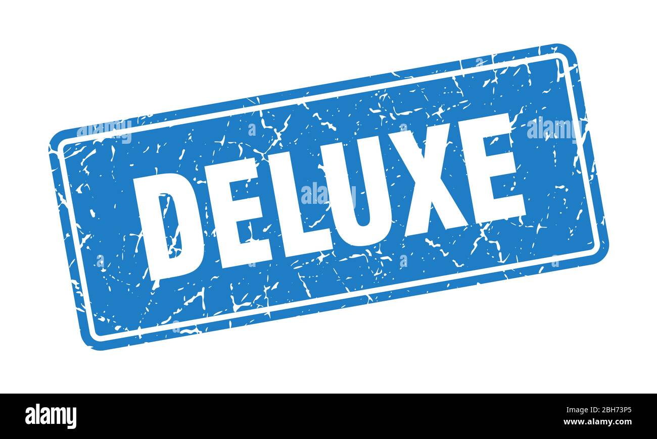 deluxe stamp. deluxe vintage blue label. Sign Stock Vector Image & Art ...