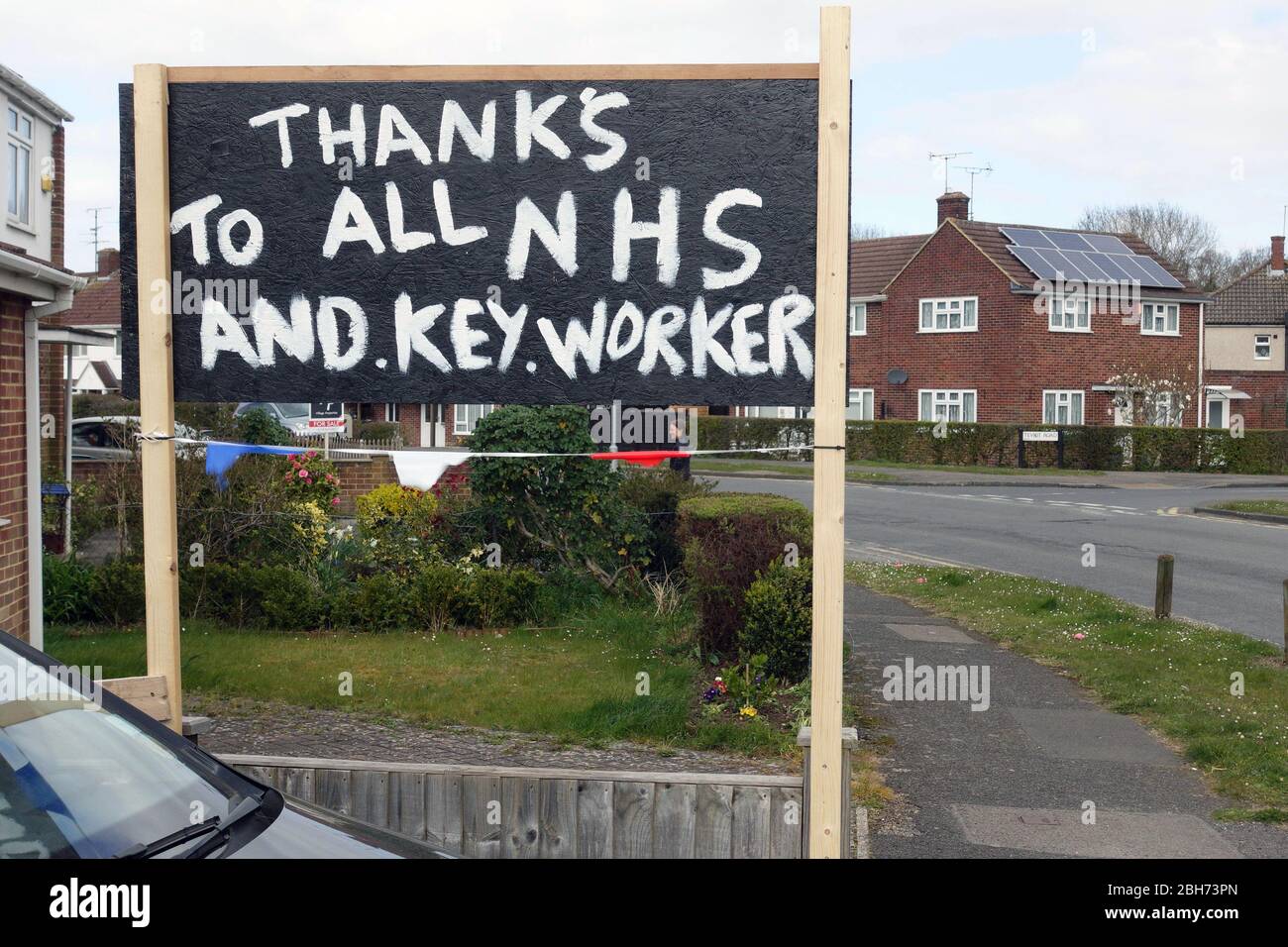 Thanks to all NHS and key worker sign outside house during Coronavirus ...