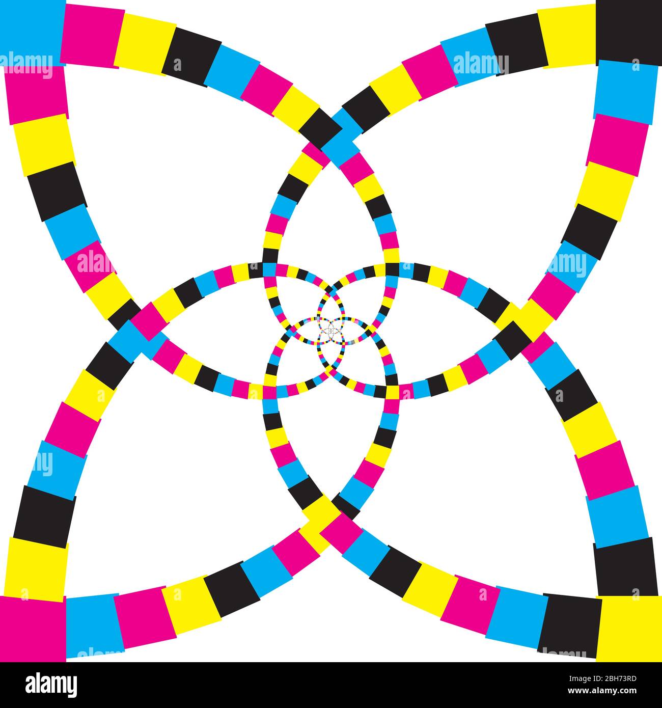 Abstract Arabesque Double Perspective color swatches CMYK on ...