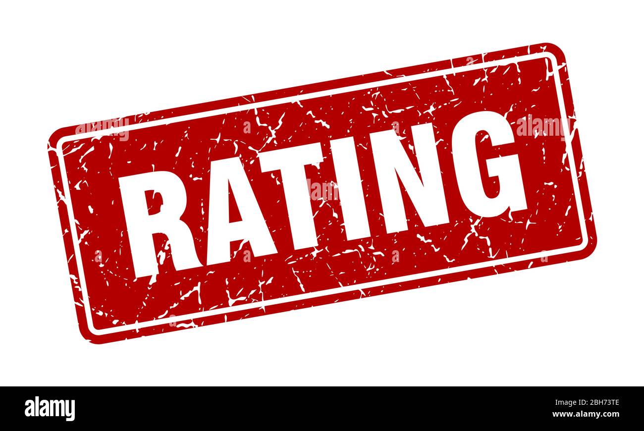 rating stamp. rating vintage red label. Sign Stock Vector Image & Art ...