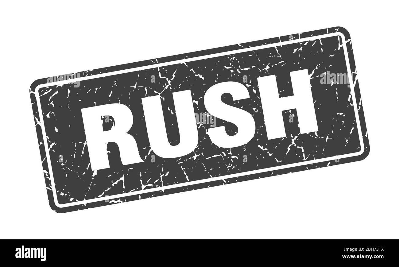 rush stamp. rush vintage black label. Sign Stock Vector Image & Art - Alamy