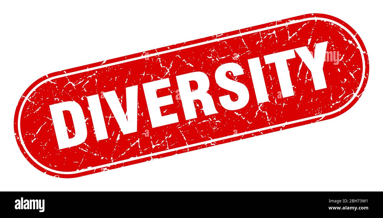 diversity sign. diversity grunge red stamp. Label Stock Vector Image ...